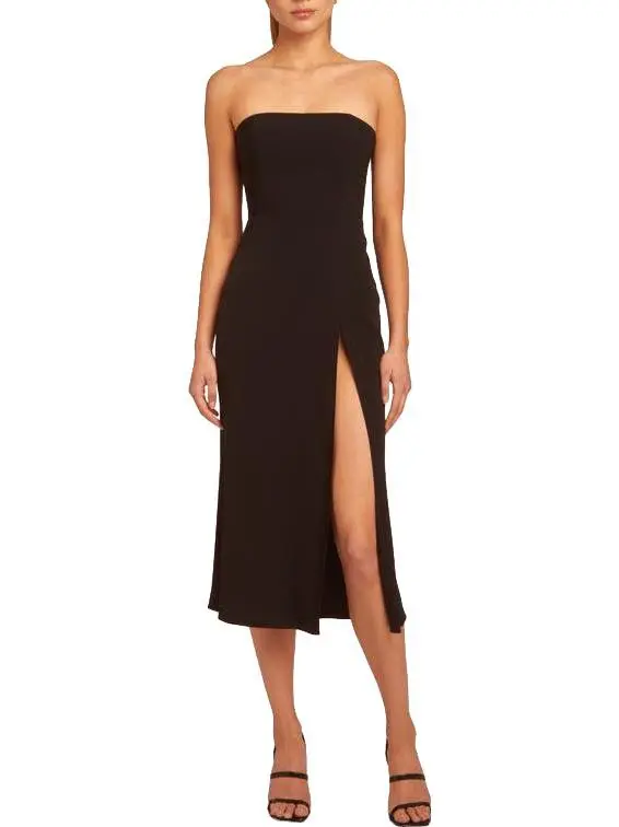 Amanda Uprichard Mandy Strapless Midi Dress - Black