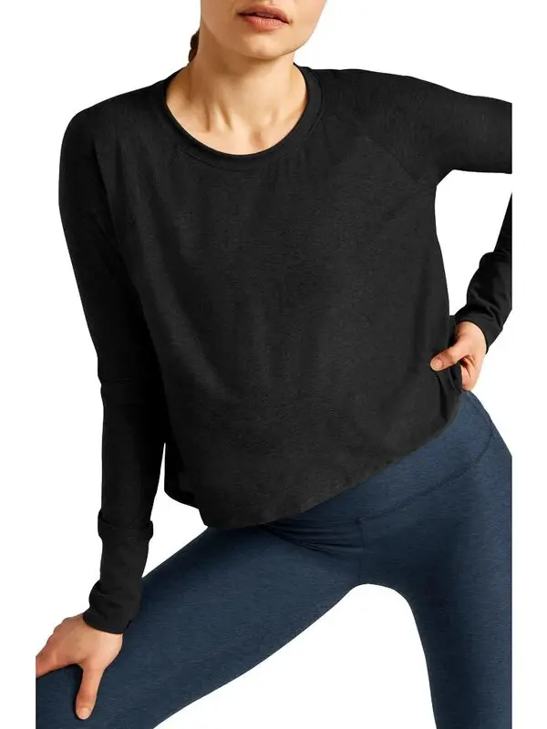 Beyond Yoga Featherweight Long Sleeve T-shirt - Darkest Night