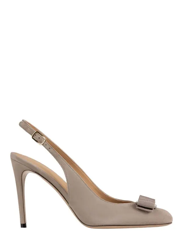 FERRAGAMO Vara Bow Slingback - Grey
