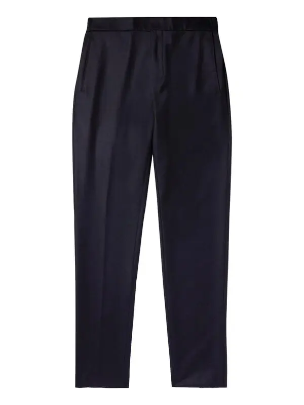 Loro Piana Slim-fit Virgin Wool And Cashmere-blend Trousers - Blue