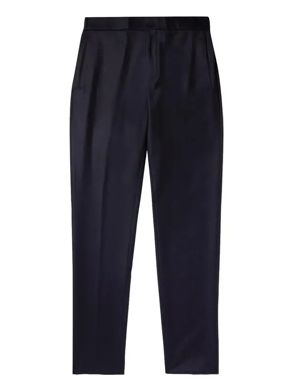 Loro Piana Slim-fit Virgin Wool And Cashmere-blend Trousers - Blue