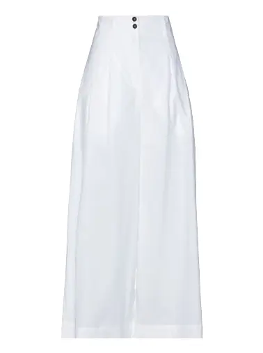 Isabel Benenato Cotton Wide-leg Pants - White