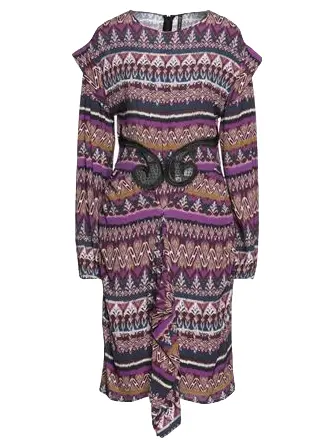 MANILA GRACE Midi Dress - Purple
