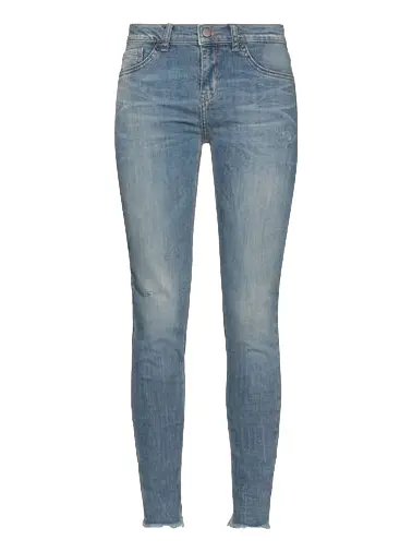 Brian Dales Jeans In Denim With Leather Trims - Blue