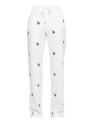 Red Valentino Wide-leg Fleece Pants - White