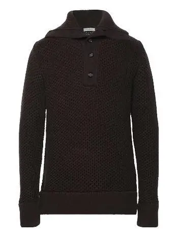 PAOLO PECORA Turtleneck In Virgin Wool And Acrylic - Brown