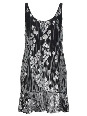 Just Cavalli Mini Dress With Sequins - Black