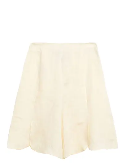 L' AUTRE CHOSE Linen Bermuda Shorts - White