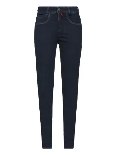 High Straight-leg Denim Jeans - Blue