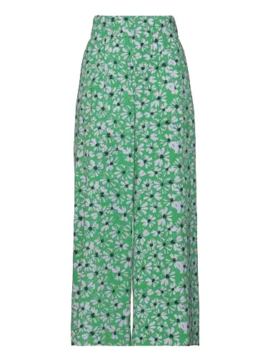 SOLOTRE Floral-print Wide Leg Pants - Green