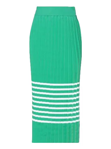 SOLOTRE Midi Cotton Skirt - Green