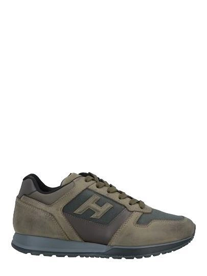 Hogan Sneakers Size Soft Leather, Textile Fibers - Green