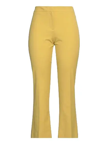 QL2  QUELLEDUE Twill Flared Pants - Yellow