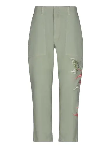 DONDUP Tapered Cotton Blend Pants - Green