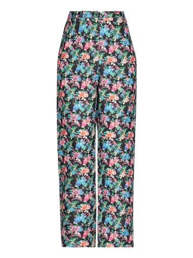 Rabanne Floral-print Straight-leg Pants - Black