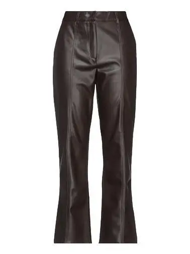 SFIZIO STUDIO Flared Coated Pants - Brown