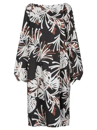 Alpha Studio Floral-print Midi Dress - Black