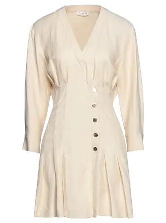 Sandro Mini Wrap Dress - Beige