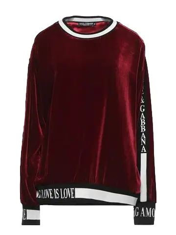Dolce & Gabbana Viscose-blend Velvet Sweatshirt - Red