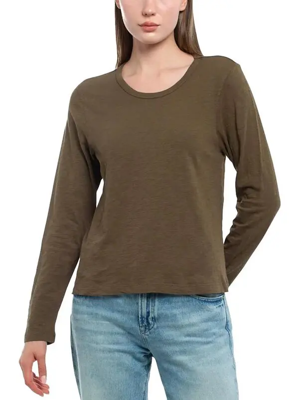 WILT CLOTHING Long Sleeve Crewneck Tee - Dark Olive