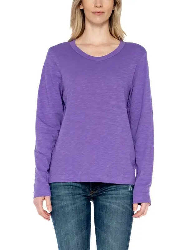 WILT CLOTHING Long Sleeve Crewneck Tee - Violet