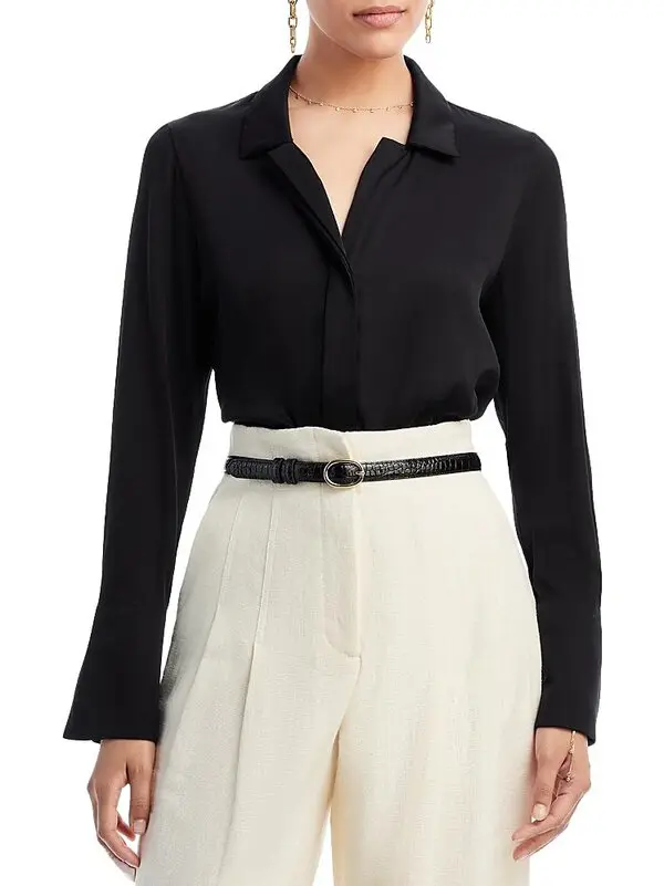 Kobi Halperin Liv Split Cuff Blouse - Black