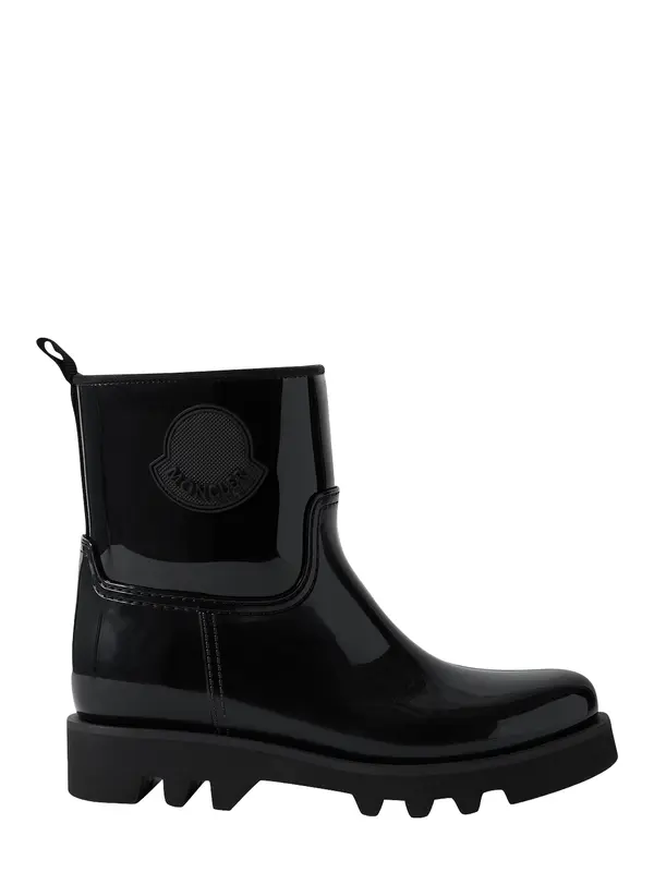 Moncler Ginette Glossed-rubber Rain Boots - Black
