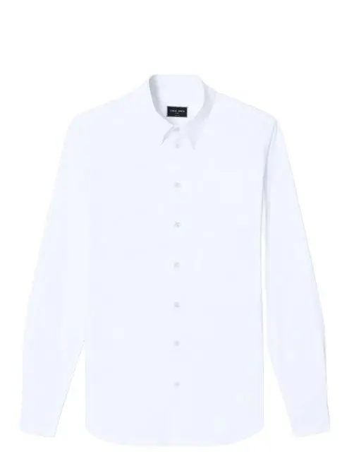 Giorgio Armani Icon Slim-fit, Cotton Jersey Shirt - White