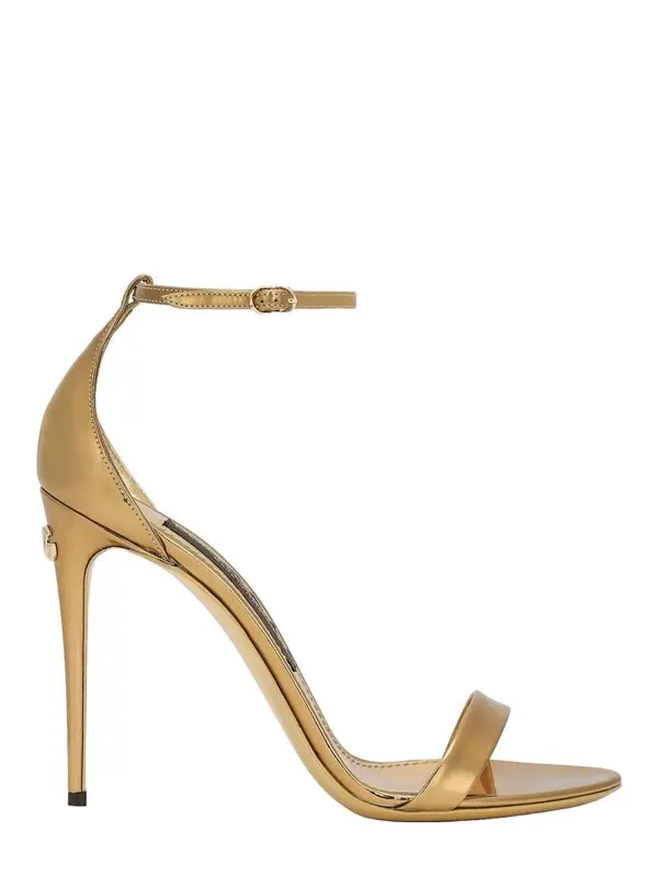 Dolce & Gabbana Keira Metallic Sandals - Gold
