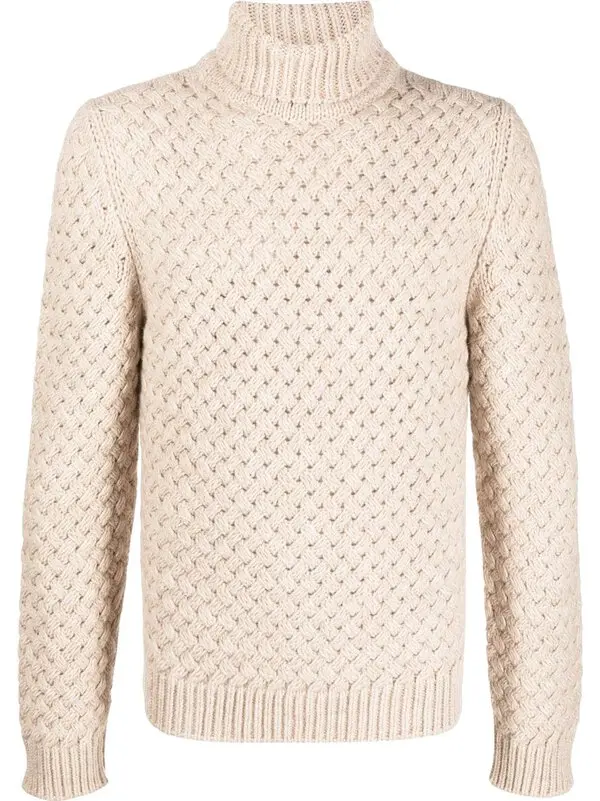 LARDINI Roll-neck Pullover Jumper - Neutrals