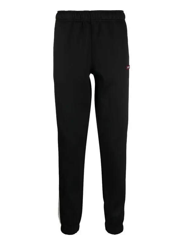 DIESEL® Logo-patch Tapered Track Pants - Black