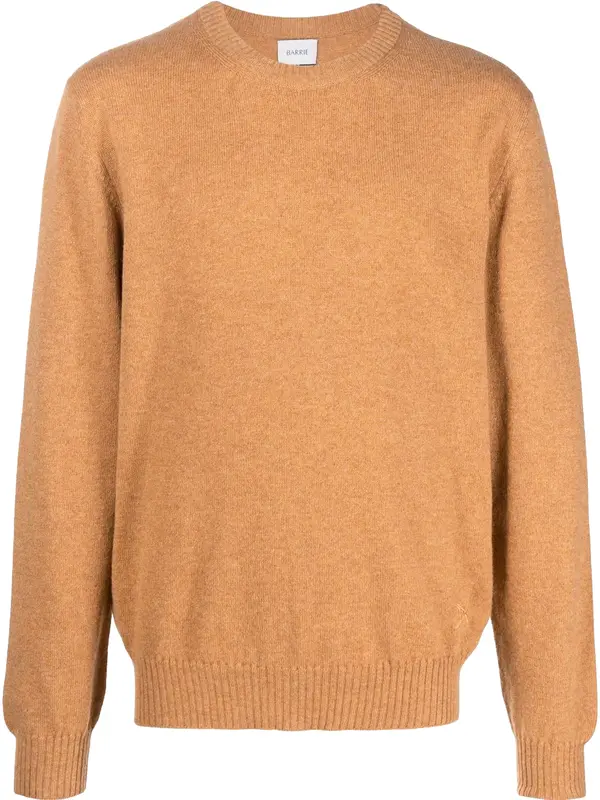 BARRIE B Label Cashmere Jumper - Brown