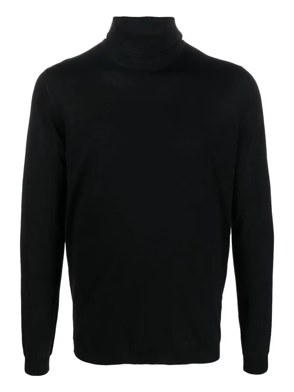 GOES BOTANICAL High-neck Knit Jumper - Black