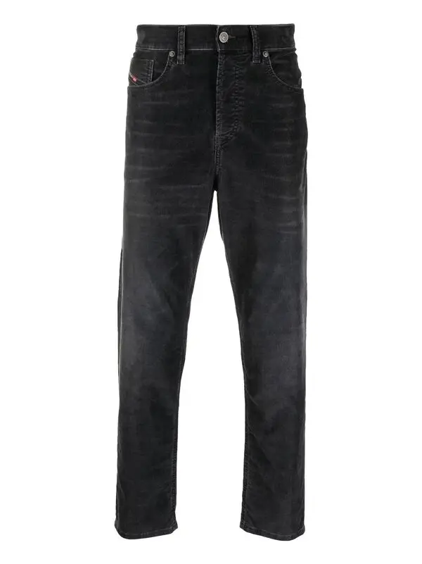 DIESEL® Tapered Cropped Jeans - Black