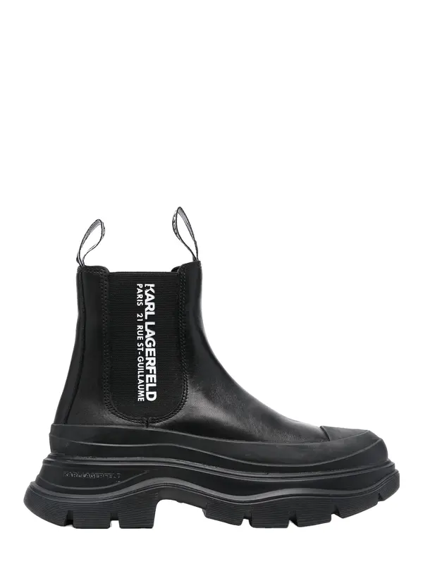Karl Lagerfeld Logo-print Chelsea Boots - Black