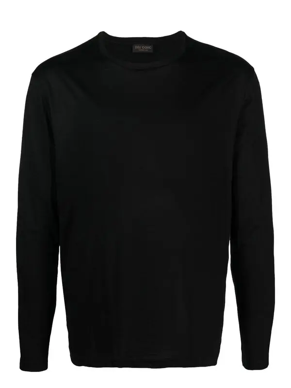DELL'OGLIO Long-sleeved T-shirt - Black