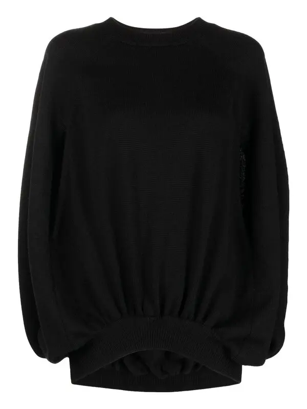 Versace Slit-sleeve Jumper - Black
