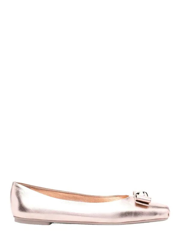 FERRAGAMO 10mm Bow-detail Ballerinas - Pink
