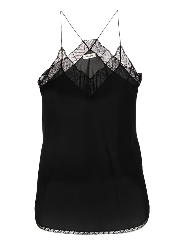 Zadig&Voltaire Lace Trim Top - Black