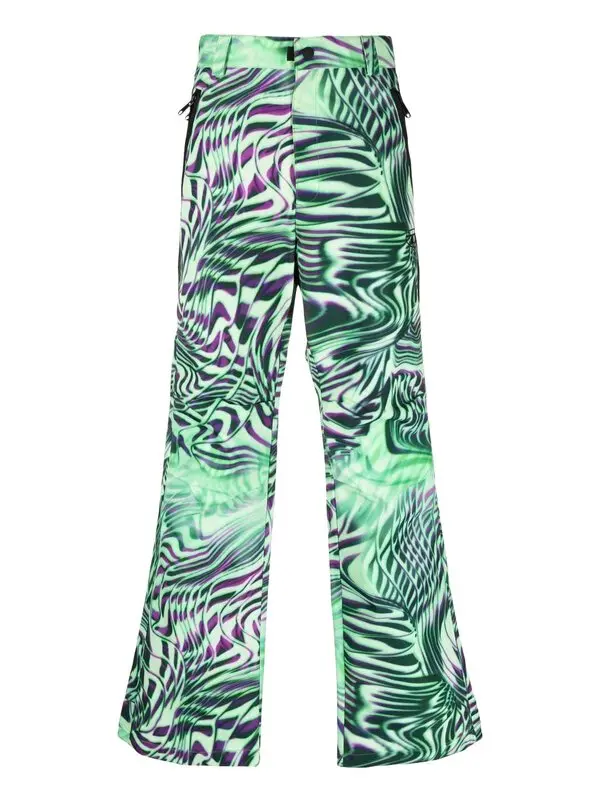 Diesel Optical-print Canvas Trousers - Green