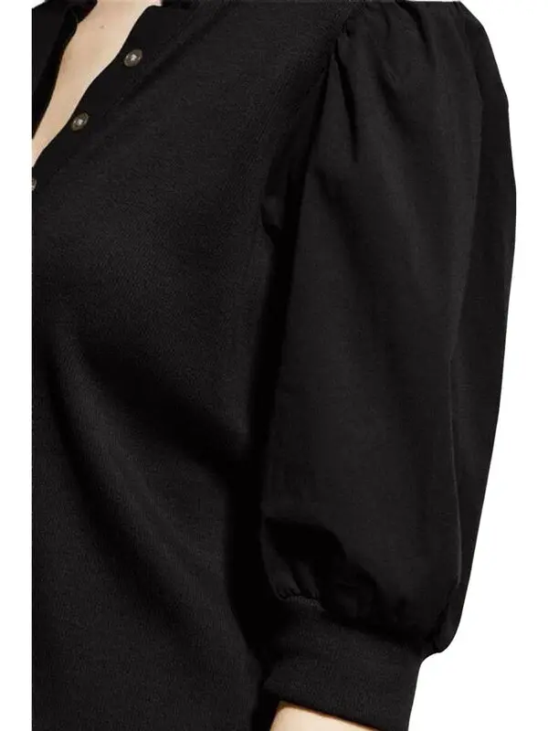 Veronica Beard Coralee Button-front Top - Black