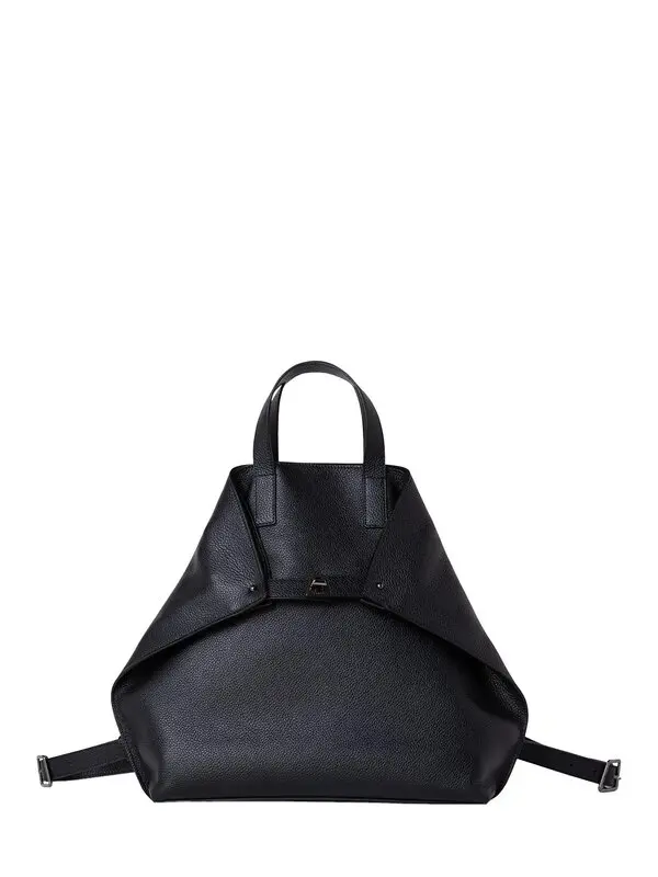 Akris Ai Medium Leather Backpack - Black