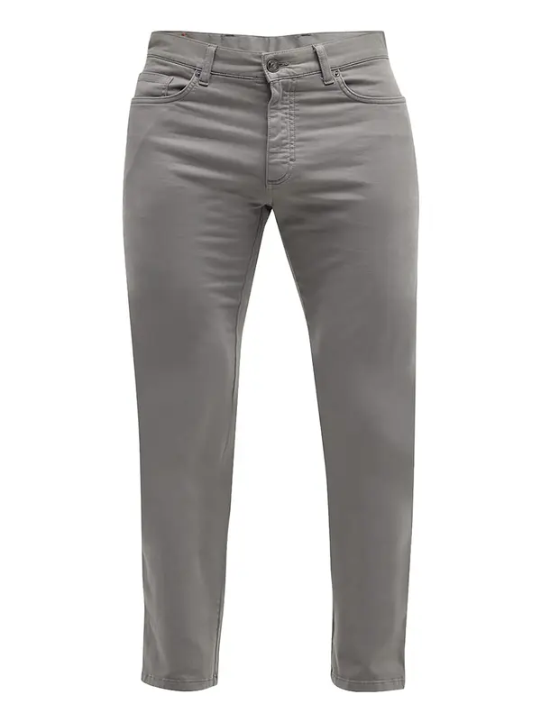 Zegna 5-pocket Straight Leg Pants - Light Grey
