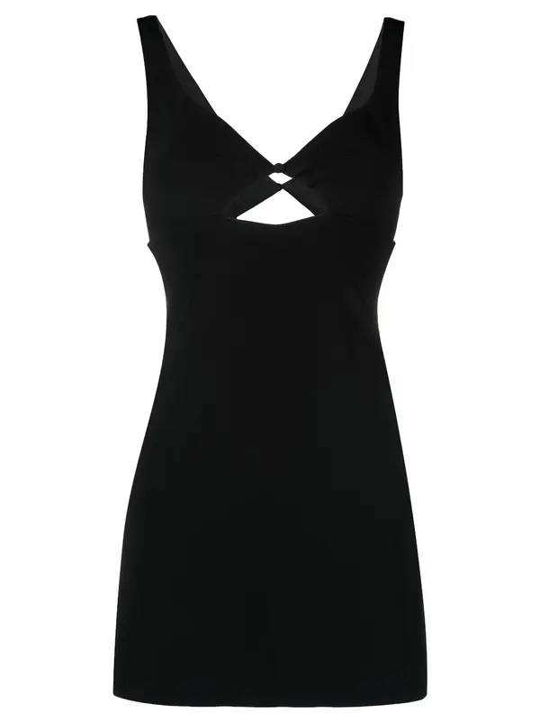 Ami Cut-out Detail Mini Dress - Black
