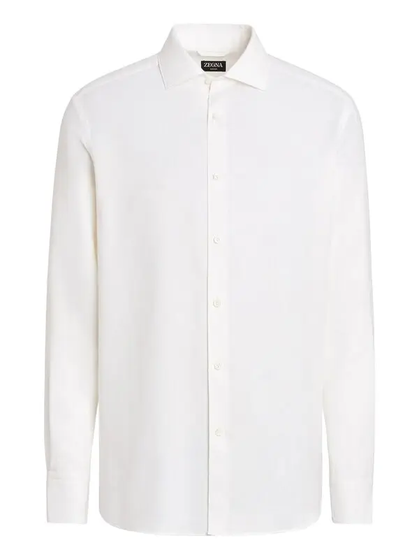 Zegna Cashco Long-sleeve Shirt - White