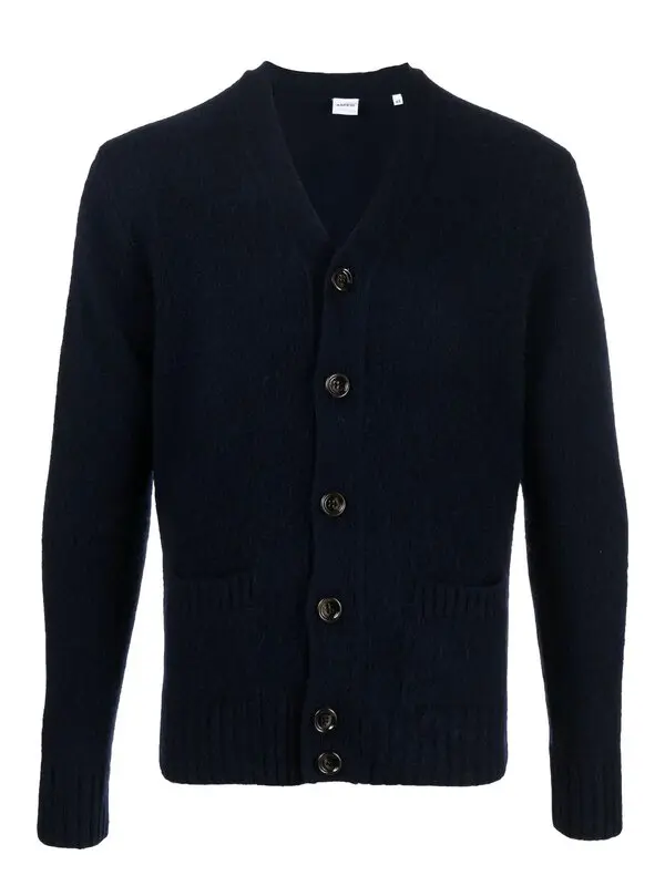 Aspesi Button-up Wool Cardigan - Blue