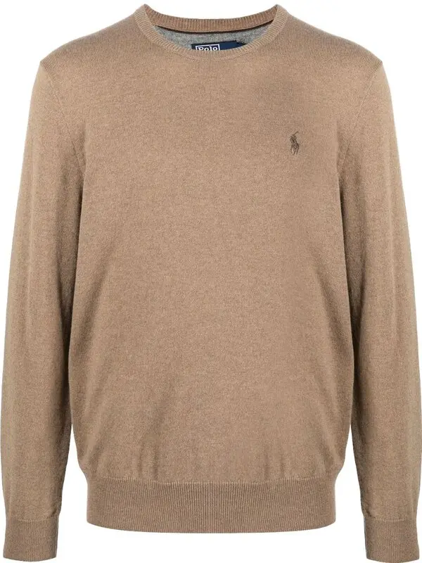 Polo Ralph Lauren Polo Pony-embroidered Wool Jumper - Brown