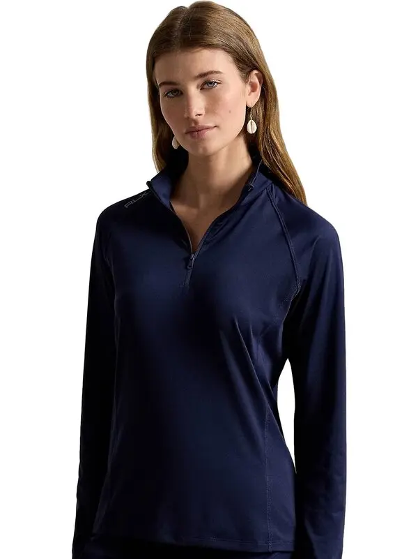 Ralph Lauren Stretch Jersey Quarter-zip Pullover - Refined Navy