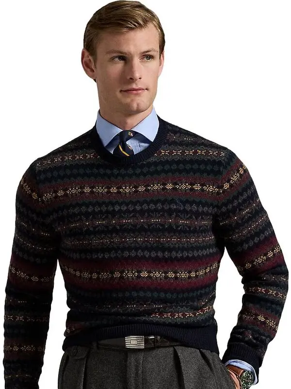 Ralph Lauren Fair Isle Wool Sweater - Navy Combo
