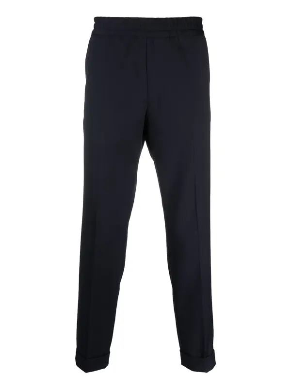 Filippa K Terry Cropped Tapered Trousers - Blue